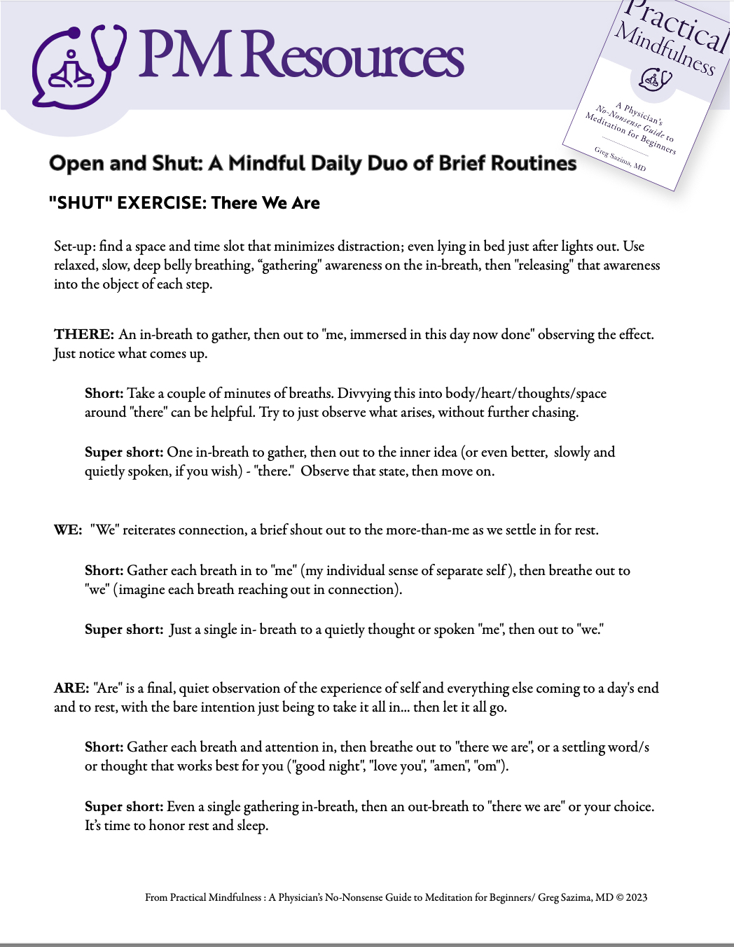 Resources - Practical Mindfulness